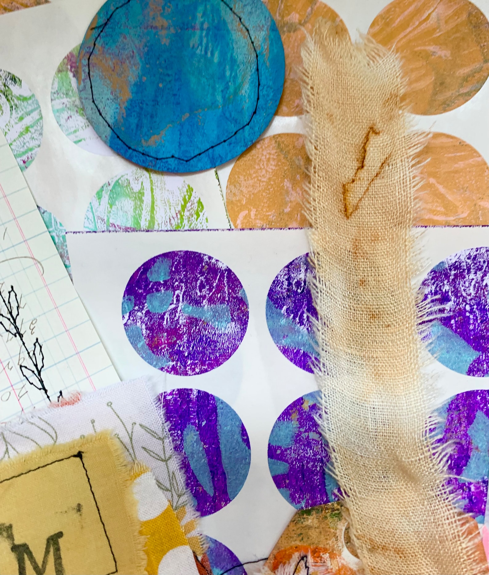 3 Month Painted Papers Collage Pack Subscription - Etsy