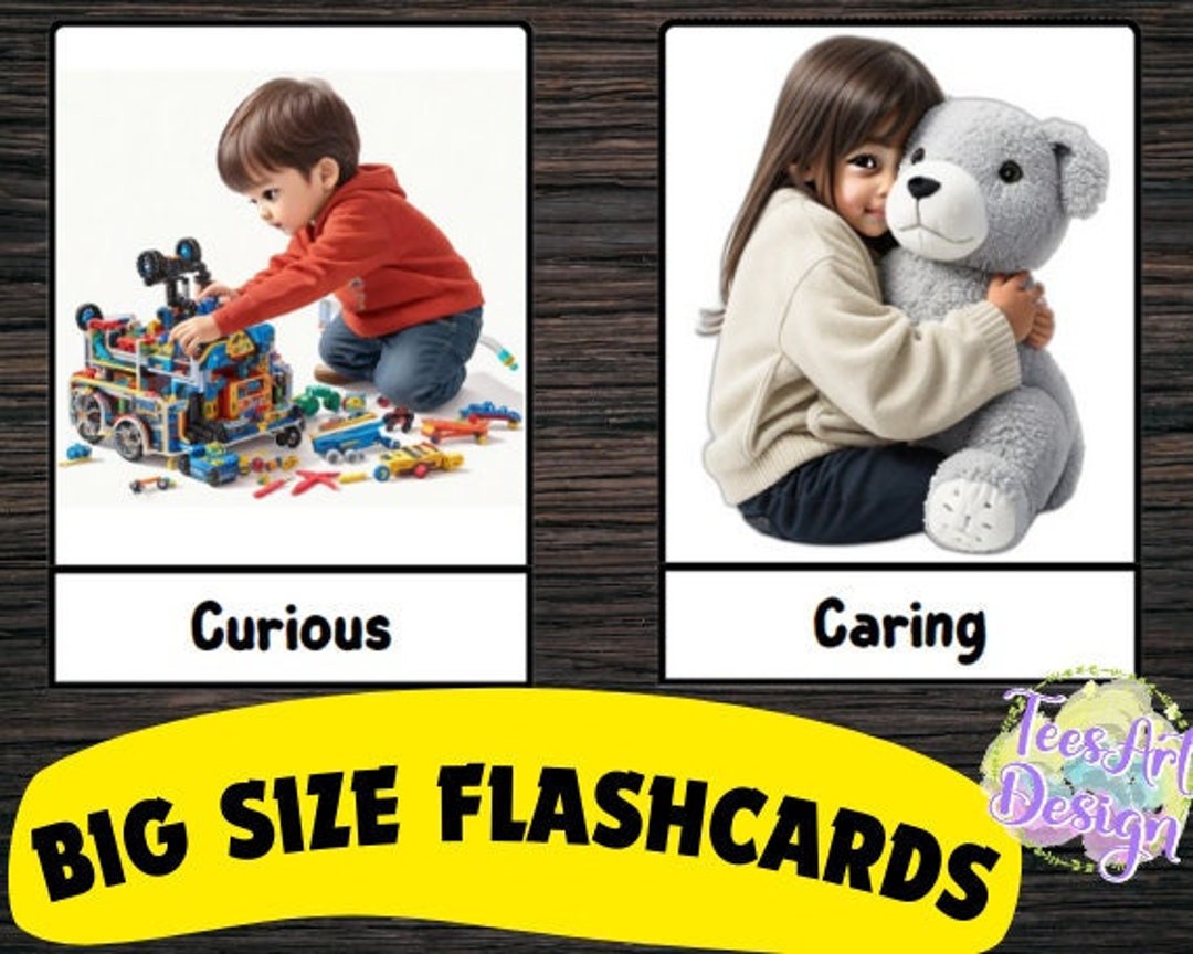 24 Photo Emotion Flashcards Printable Features Real Children Emotions ...