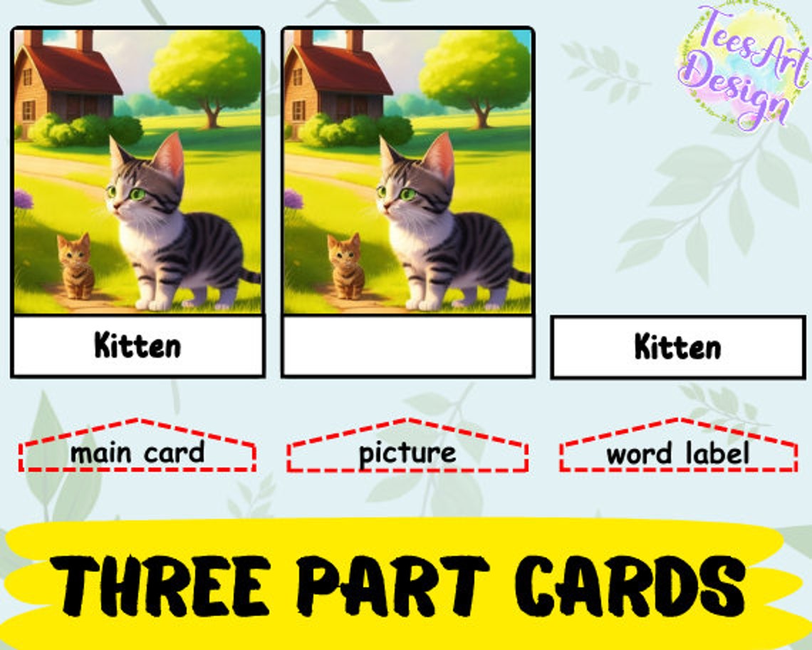 24 Baby Animals Flash Cards Match Baby Animals Instant Download Pdf ...