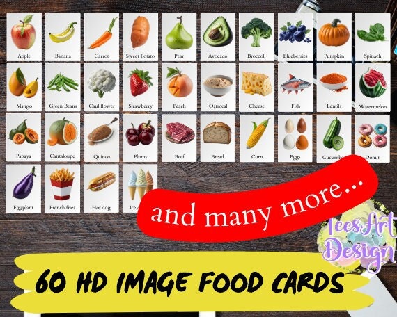 FIRST FOODS real Pictures 60 Editable Montessori Cards - Etsy