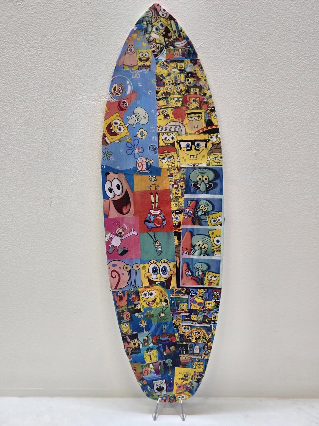 Spongebob Squarepants Mini Surfboard Custom Handmade One of a Kind Art ...