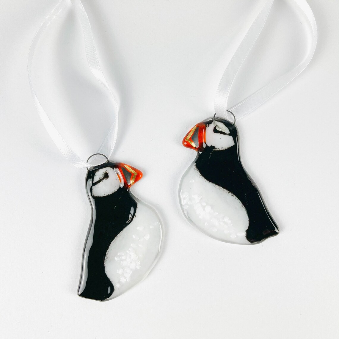 Puffin Fused Glass Decoration - Etsy