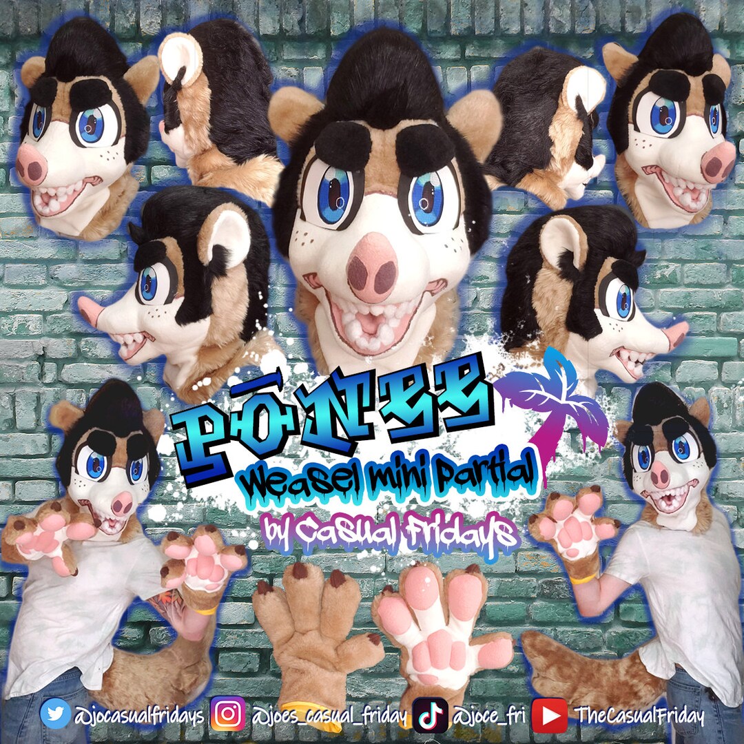 Fursuit Mini Partial: Pōnee the Weasel - Etsy UK