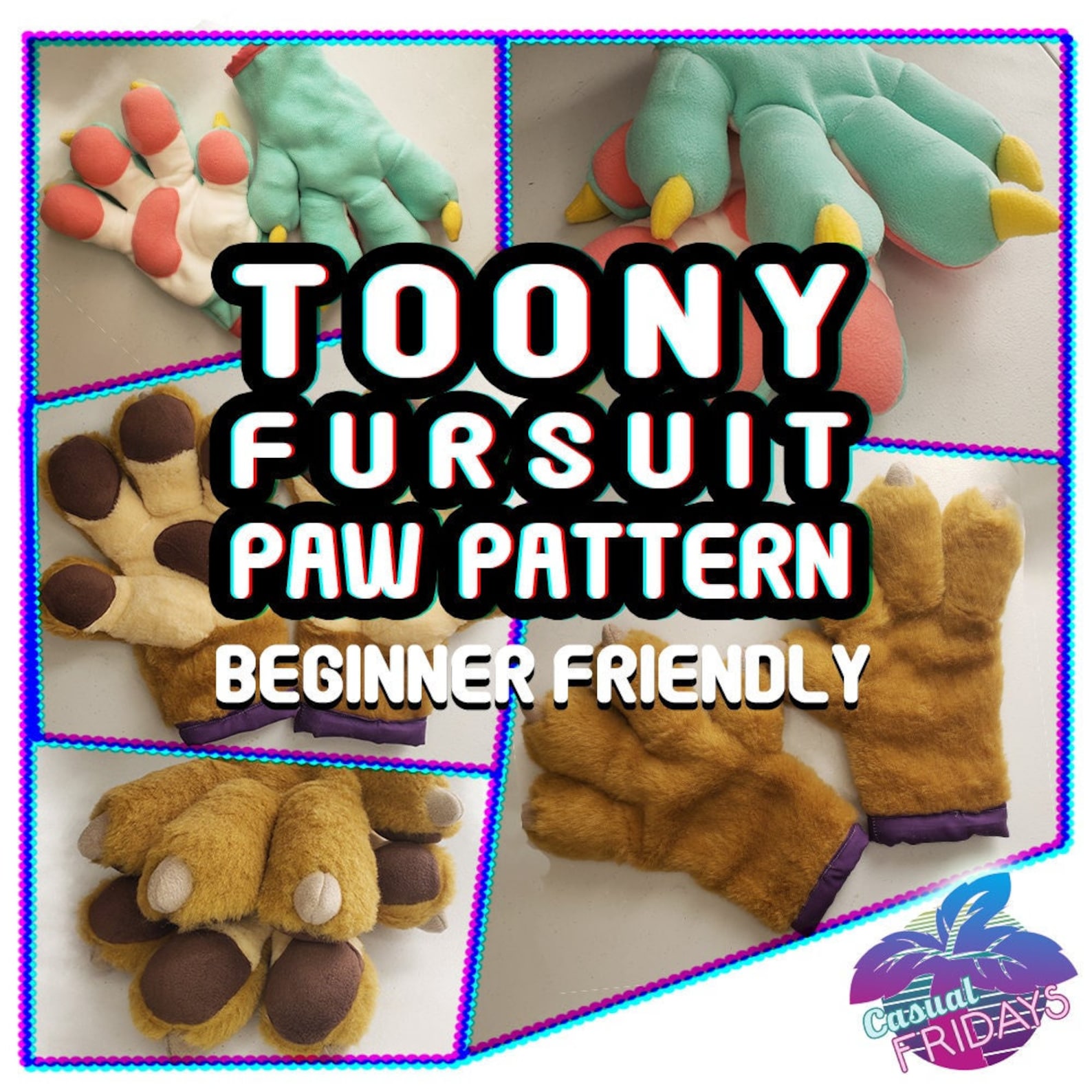 Toony Fursuit Paw Pattern - Etsy