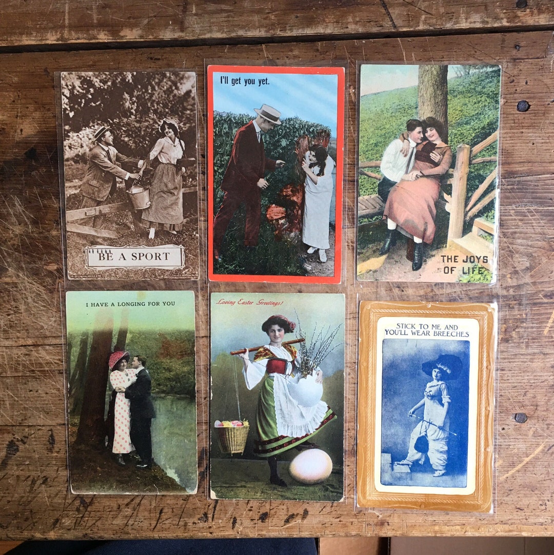 Vintage Romance 6 Postcards | 1910s Lovers Postcards | Antique ...
