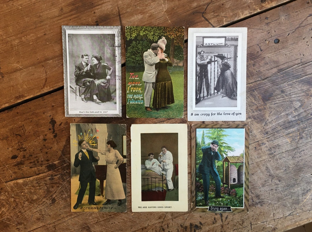 Vintage Romance 6 Postcards 1910s Lovers Postcards Antique - Etsy