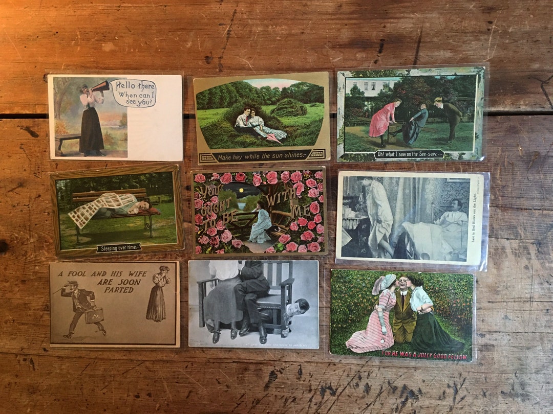Vintage Romance 9 Postcards | 1910s Lovers Postcards | Antique ...
