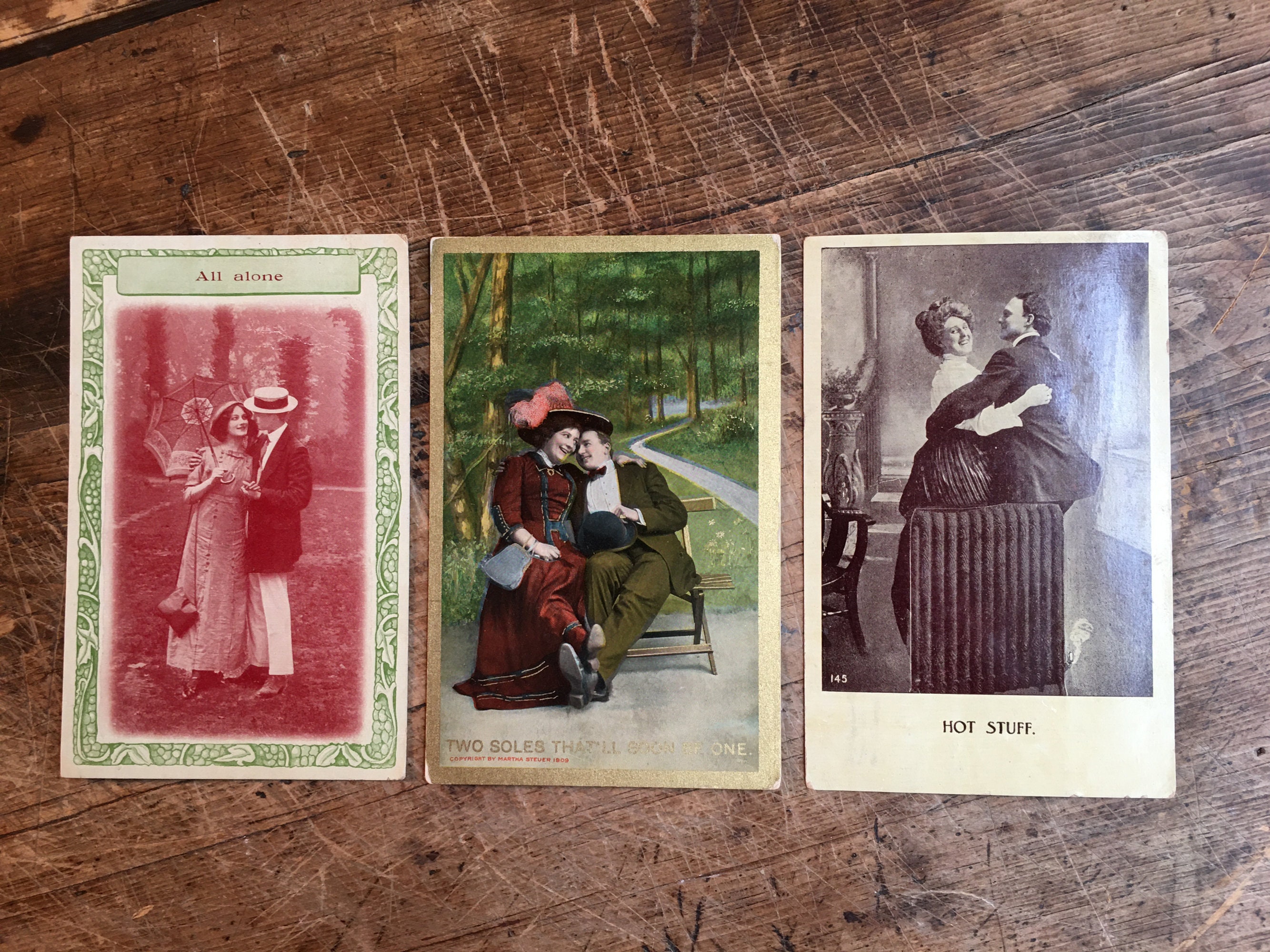 Vintage Romance 9 Postcards 1910s Lovers Postcards Antique Sweethearts ...