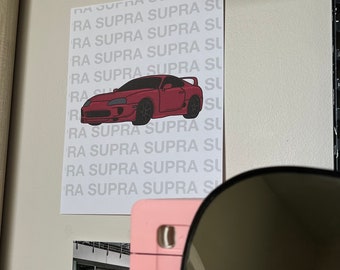 Printable Toyota Supra MK4 GT3 Race Car Front View Digital Poster ...