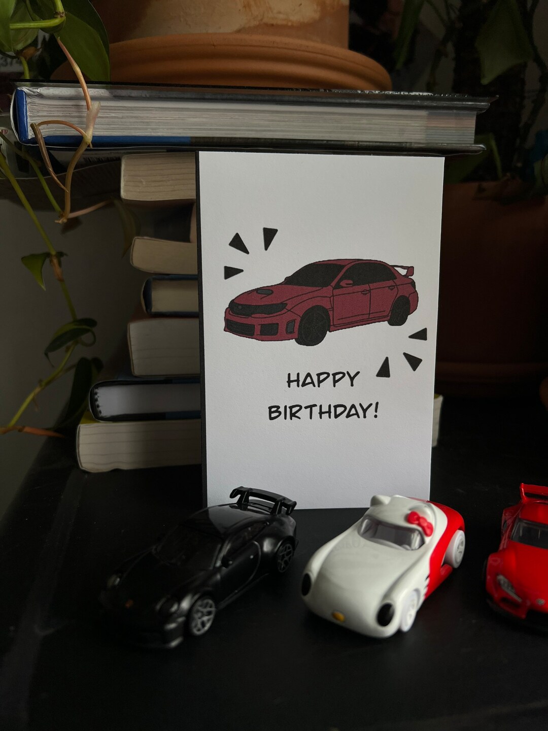 Red Subaru WRX STI Birthday Card Digital Download Printable - Etsy UK