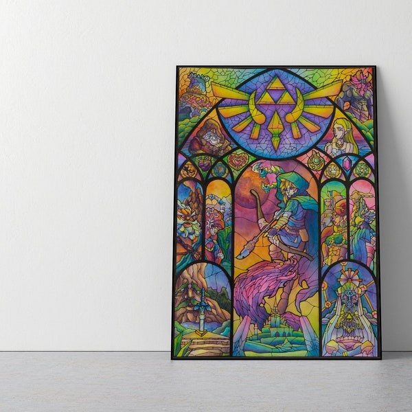 Zelda Stain Glass Window - Etsy