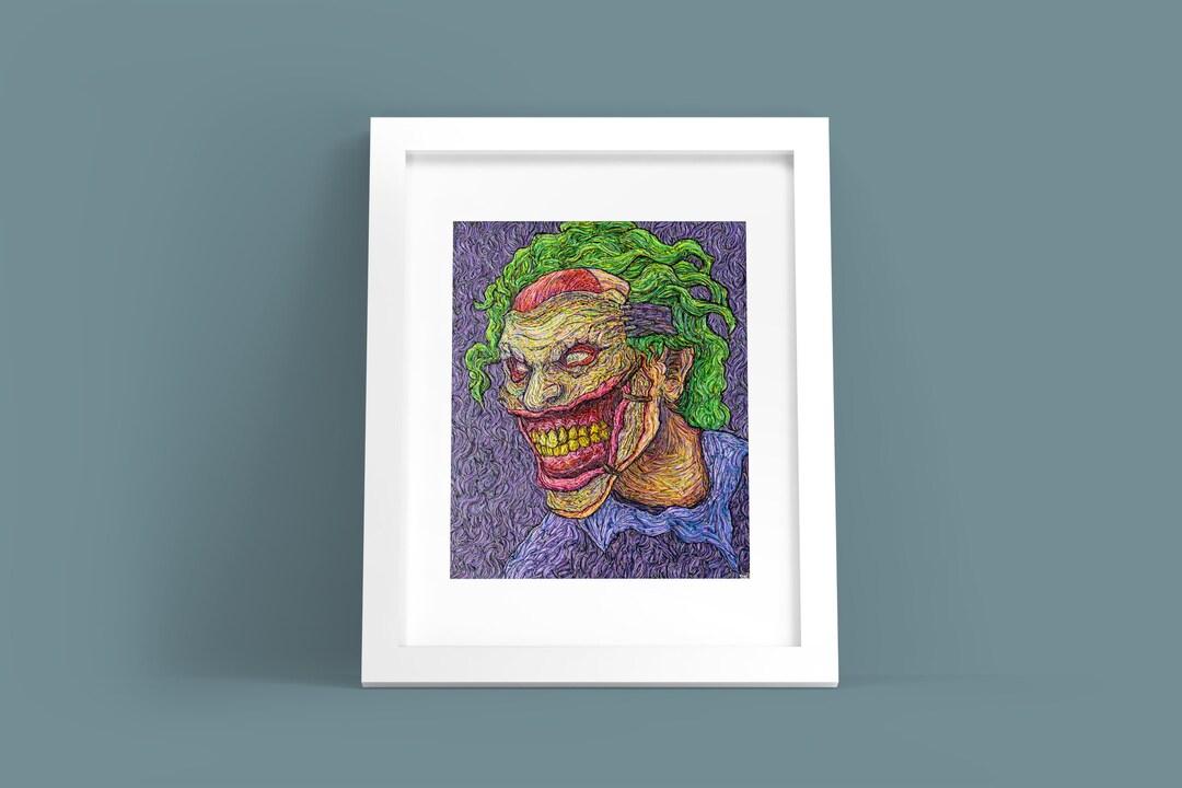 Joker in the Flesh Print Van Gogh Impressionism Horror Clown Prince ...