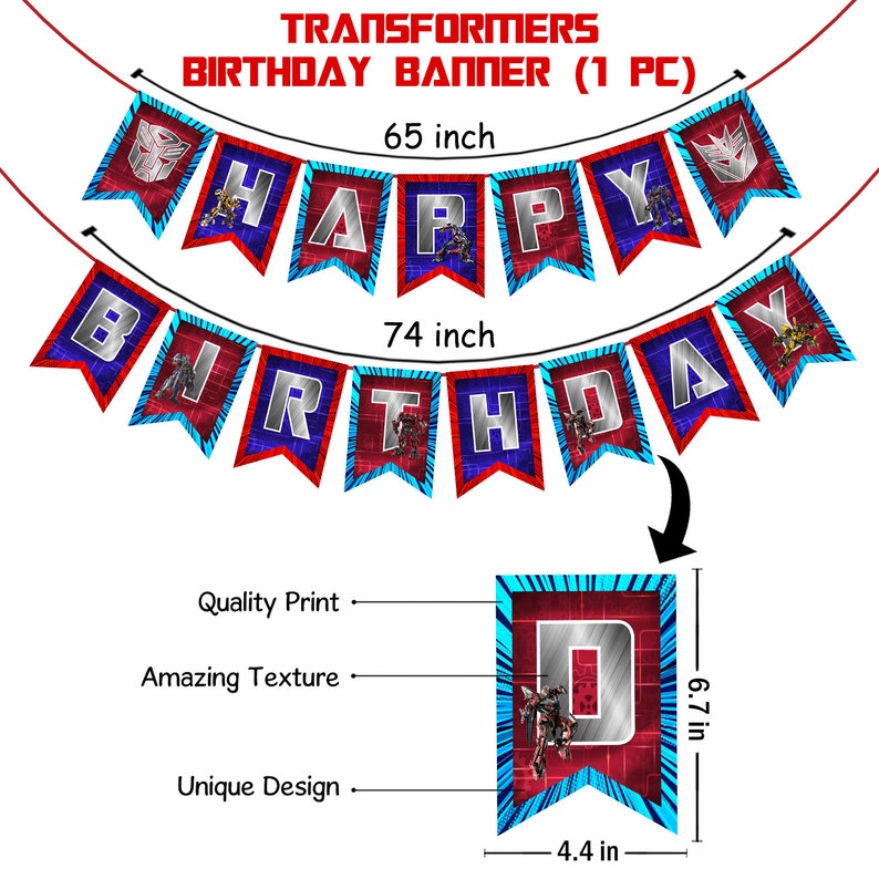 Instant Download Transformer Birthday Banner Transformers | Etsy