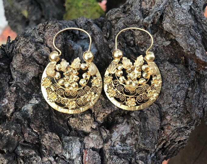 Mexican Arracadas Jerezanas Small Hoop Earrings ~ Sterling Silver - Etsy