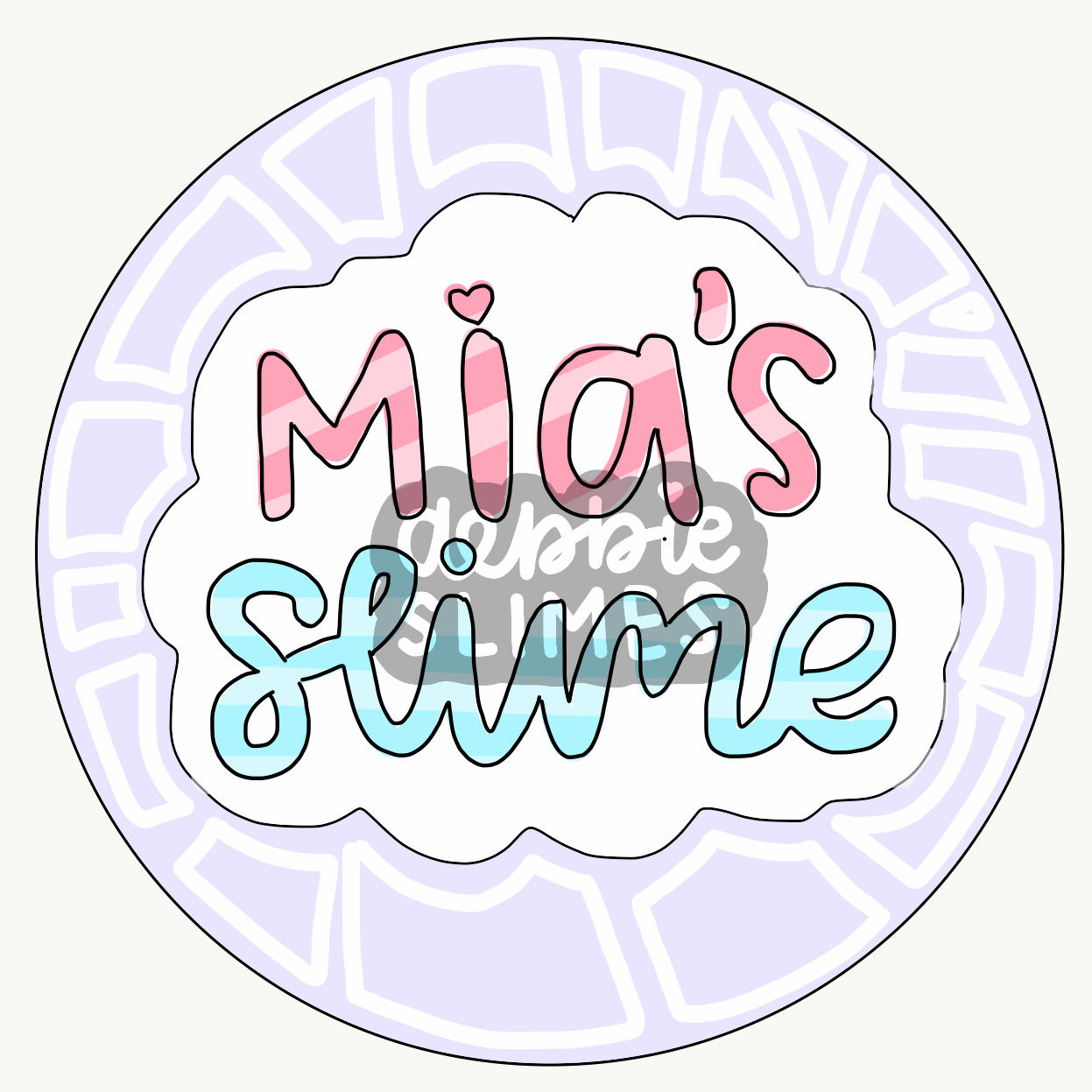 Custom Shop Logo slime shop logo fansign hand-drawn | Etsy