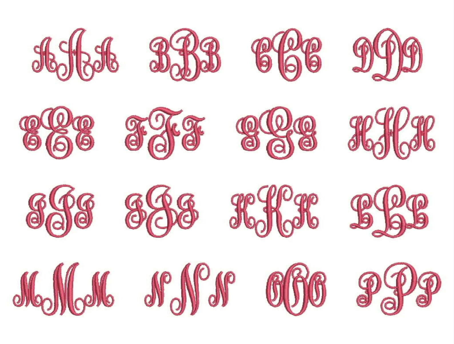 Interlocking Monogram Embroidery Font / BX Font / Interlocking - Etsy