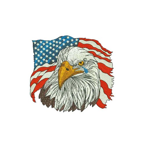 USA American Flag Eagle Embroidery Design Instant Download - Etsy