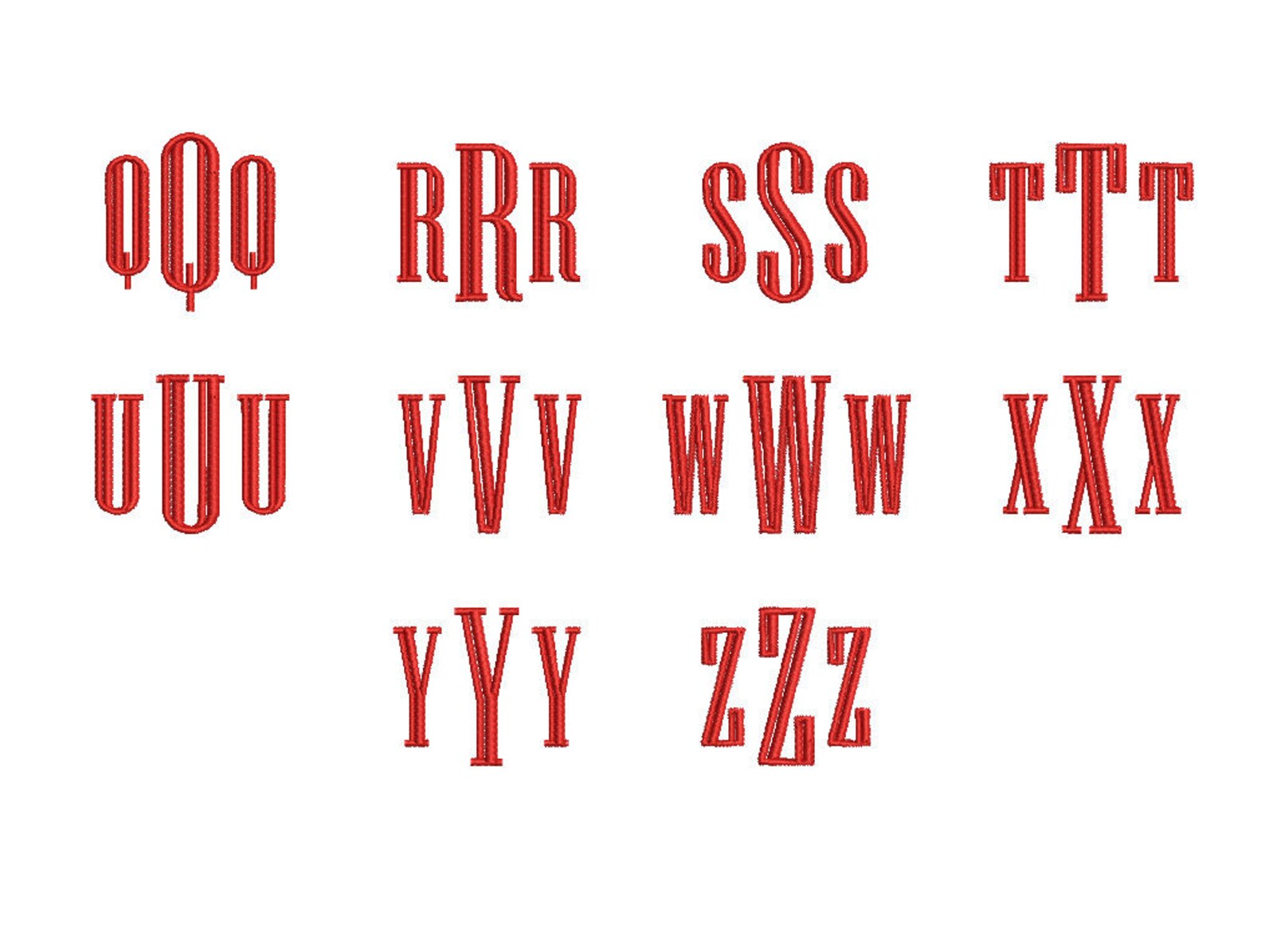 Engraved Monogram Font