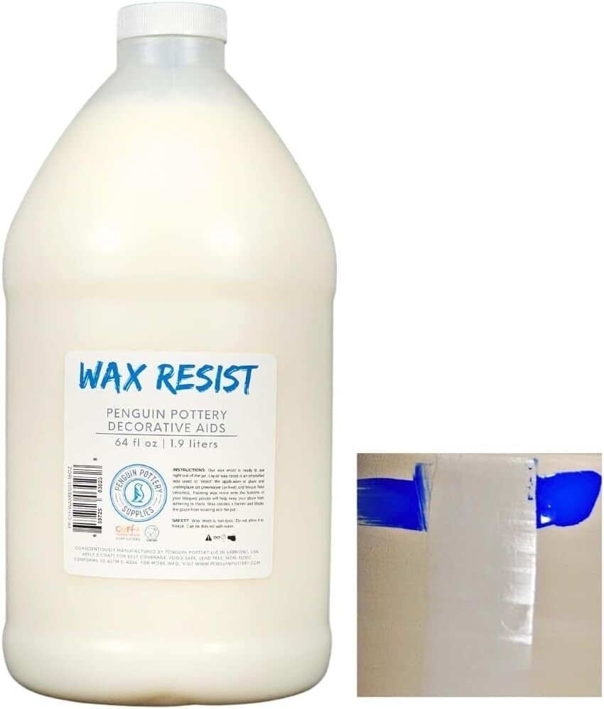 Penguin Pottery - Wax Resist for Pottery Glaze, Ceramic Slip Clay, and ...