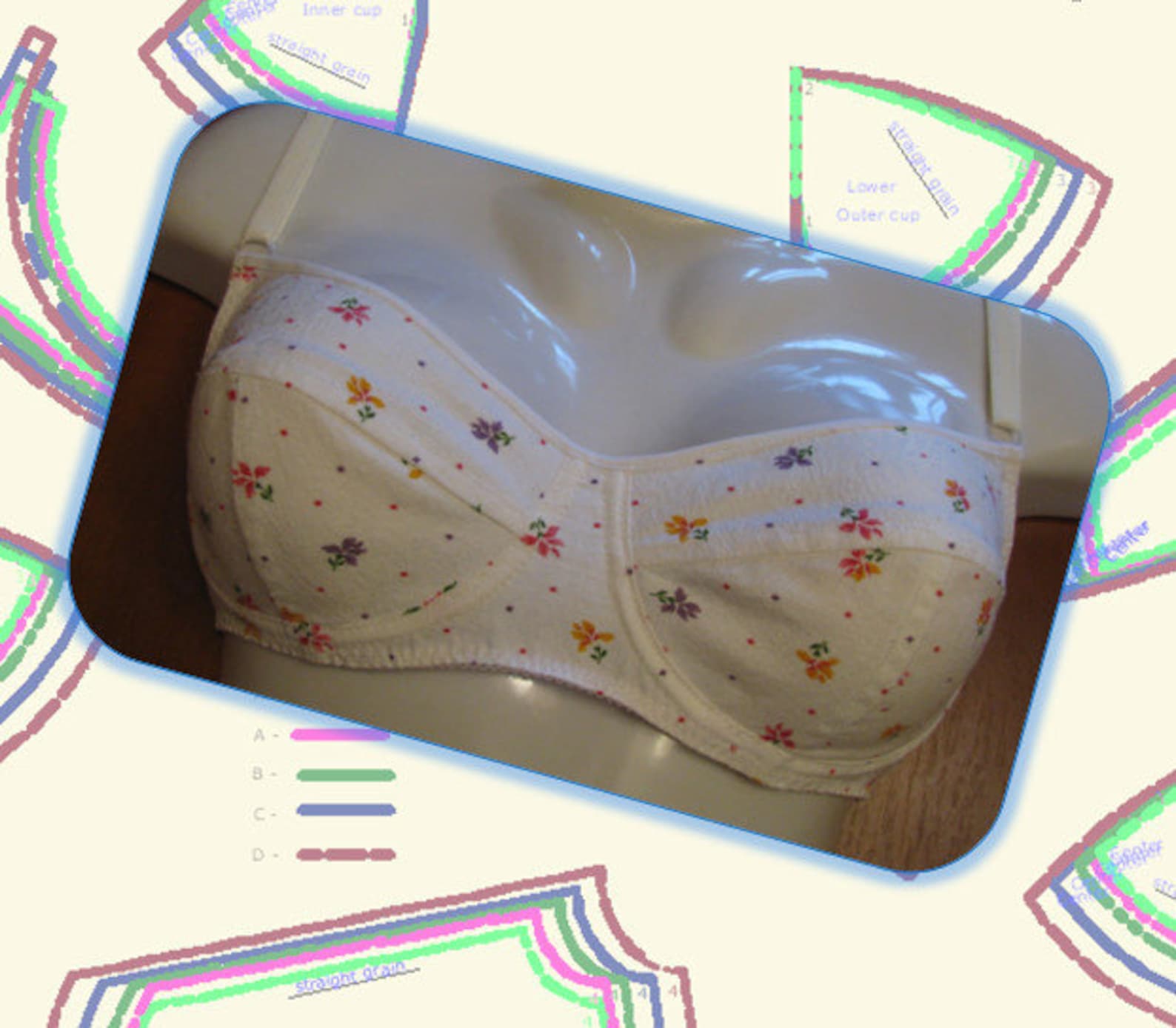 Bra Pattern Size D Bra Sewing Pattern Bra Pattern Pdf Bra Etsy