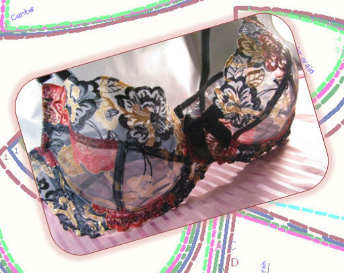 Bra PATTERN. Handmade Lingerie. Multi Sizes AA, A, B, C, D. Georgette ...