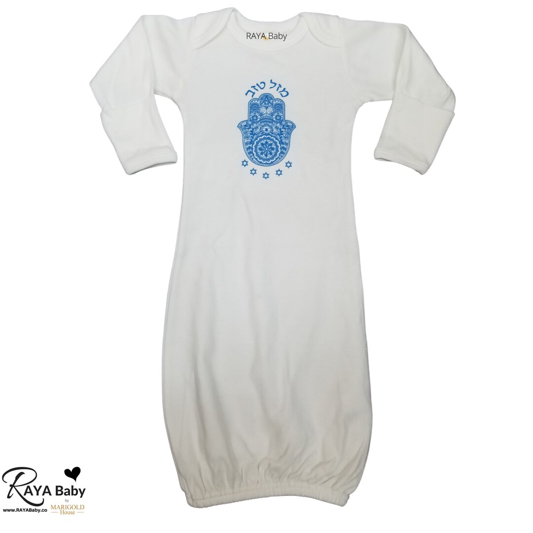 Baby Boy Brit Milah Gown With Hamsa Design | Bris Outfit | Brit Milah ...