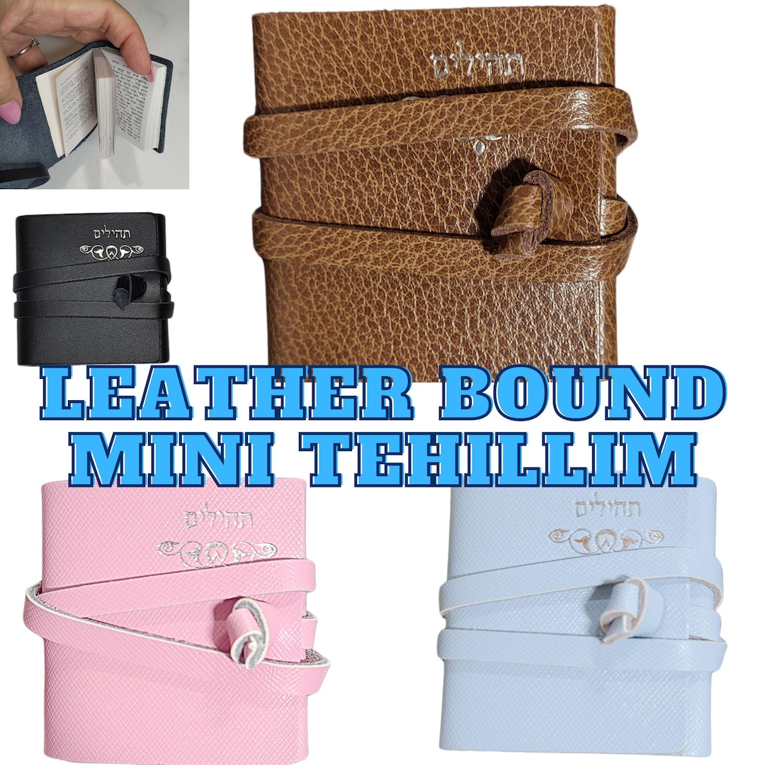 Leather Bound Mini Tehillim | Available for Personalization for Events ...