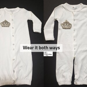 Brit Milah Crown Gown With Name or Initials Embroidered - Etsy