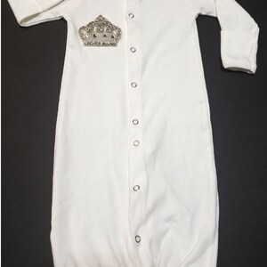 Brit Milah Crown Gown With Name or Initials Embroidered - Etsy