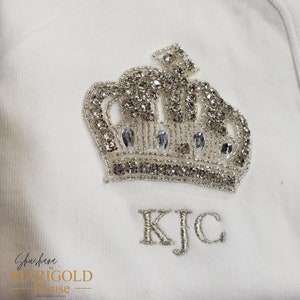 Brit Milah Crown Gown With Name or Initials Embroidered - Etsy