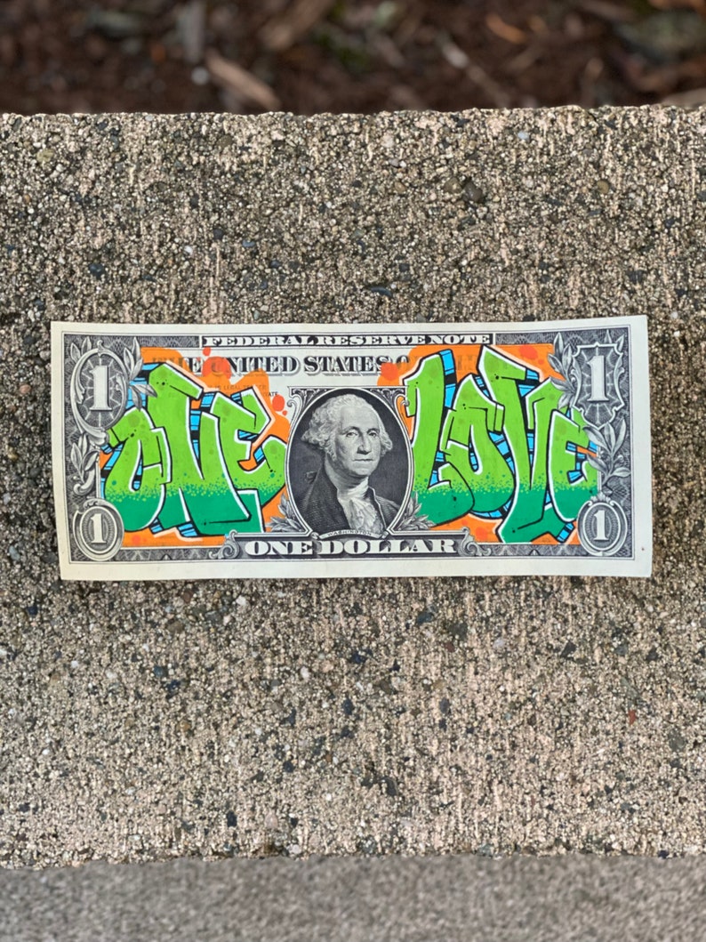 Custom Painted United States Dollar Bill - Etsy
