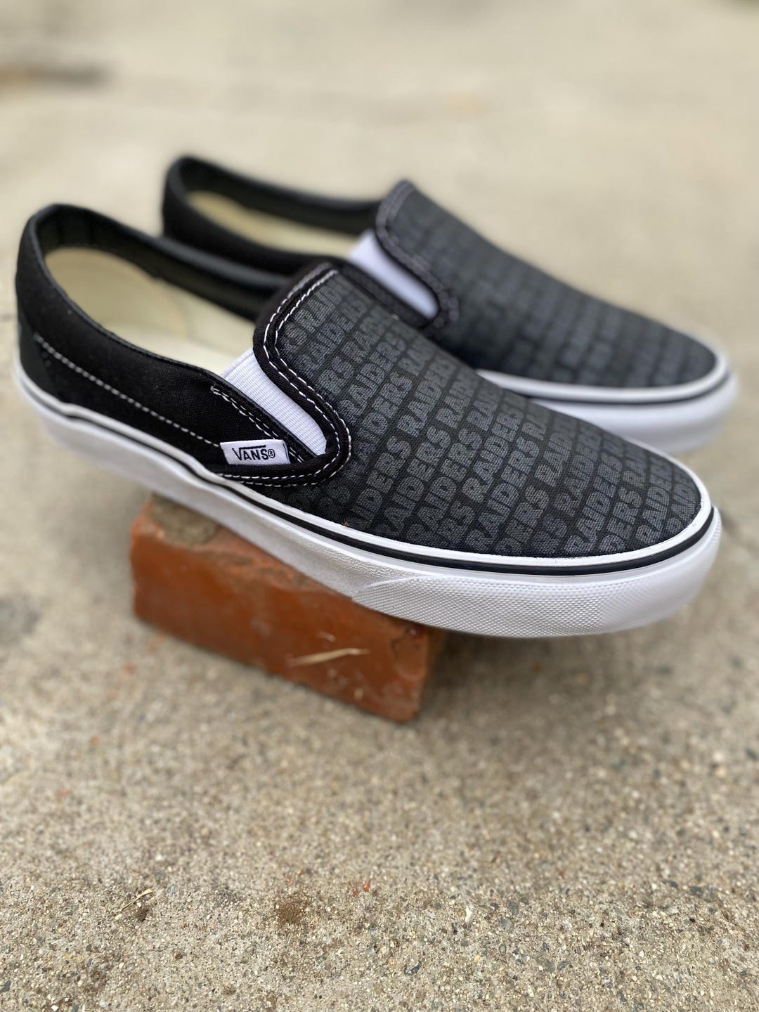 Custom Raiders Vans Classic Slip-on Various Sizes - Etsy