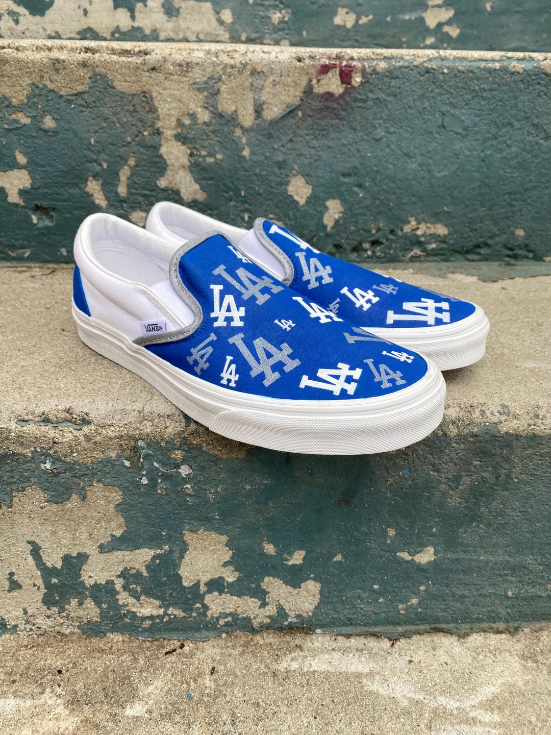 Custom Vans Classic Slip-on LA Dodgers Women’s Size 8.5 Brand New - Etsy