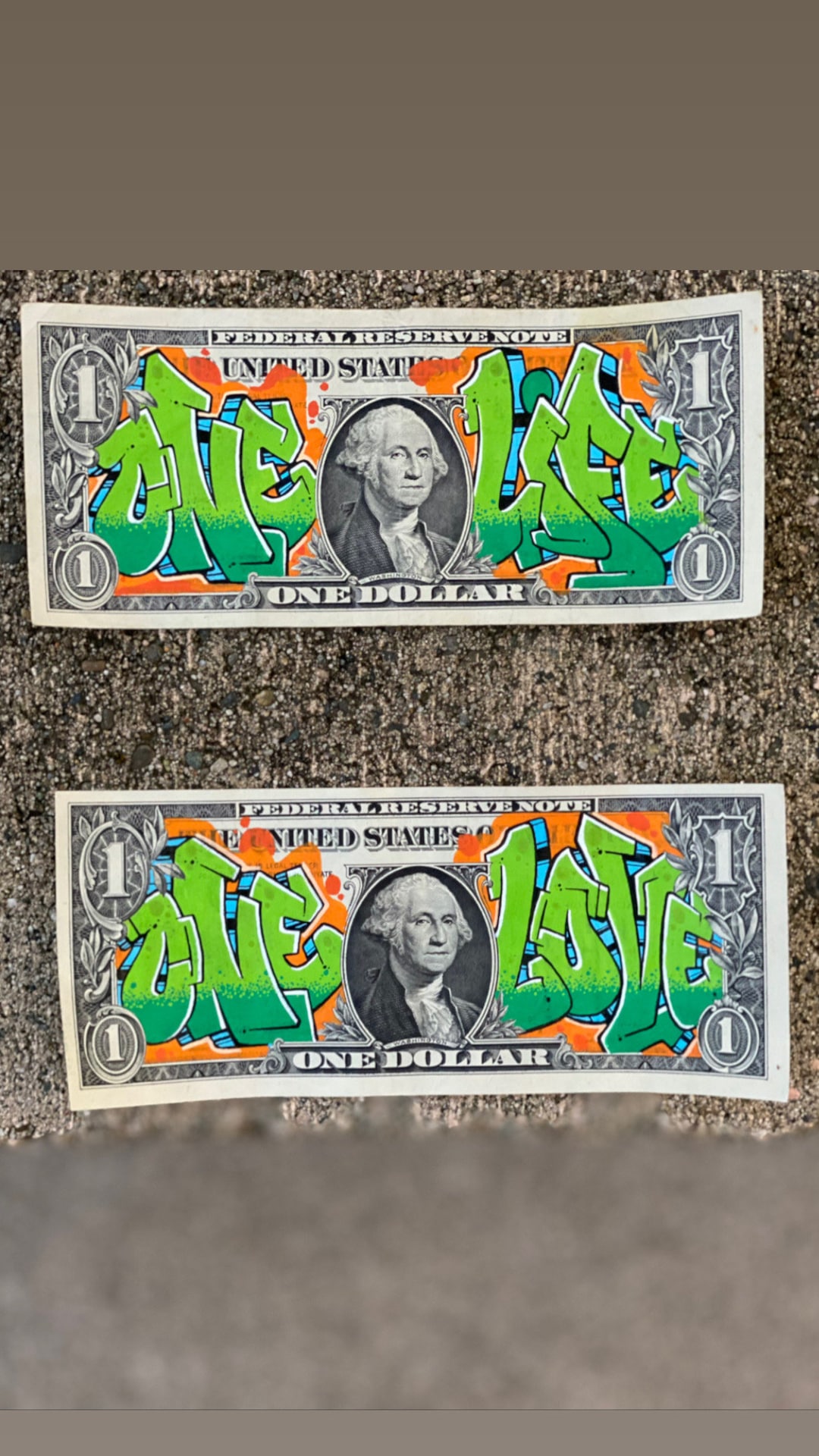 Custom Painted United States Dollar Bill - Etsy