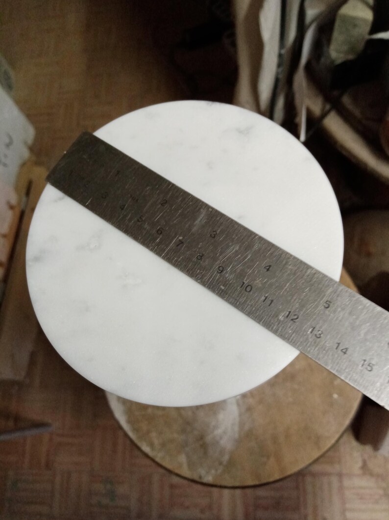 Cylinder in White Veined Marble. - Etsy