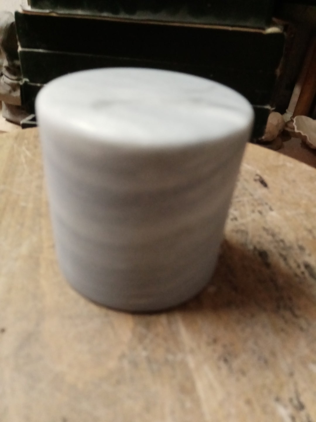 Gray Marble Cylinder - Etsy