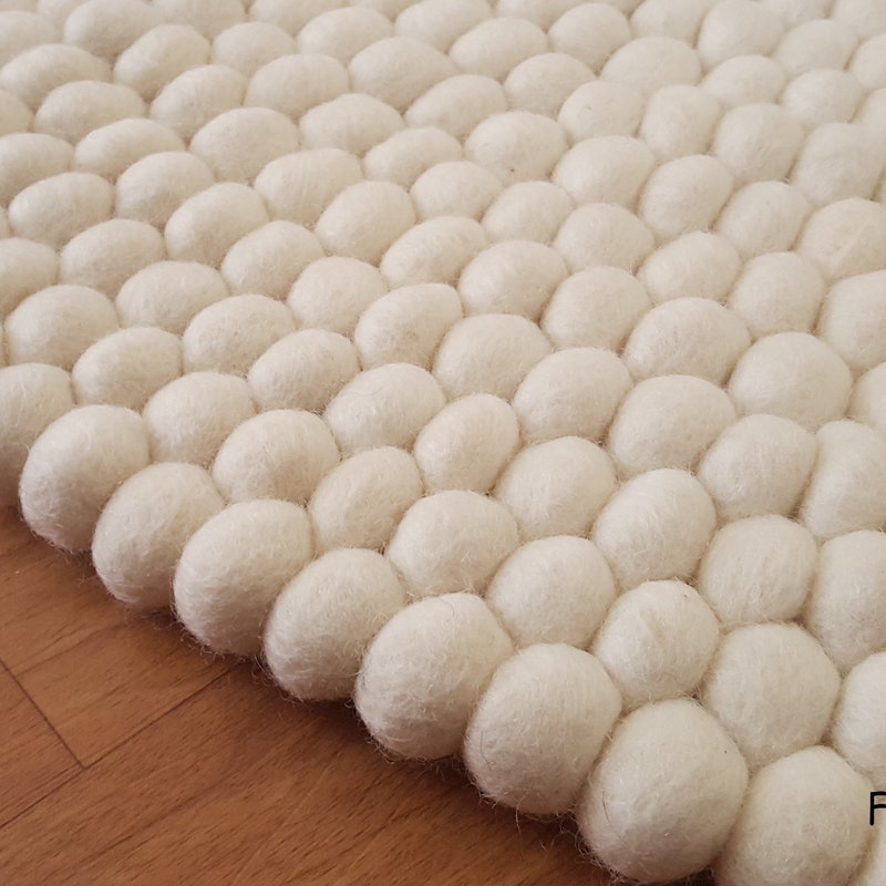 White Wool Rug - Etsy