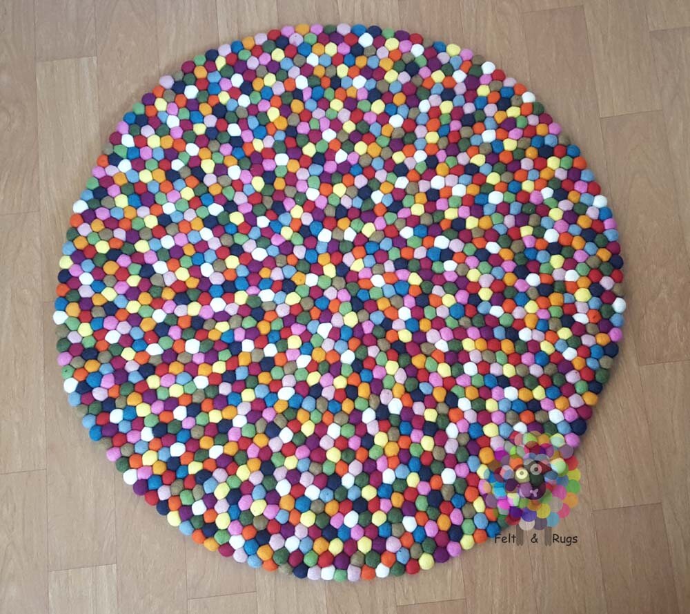 Felt Ball Rugs 20 Cm 250 Cm Multicolored 15 Colors free - Etsy