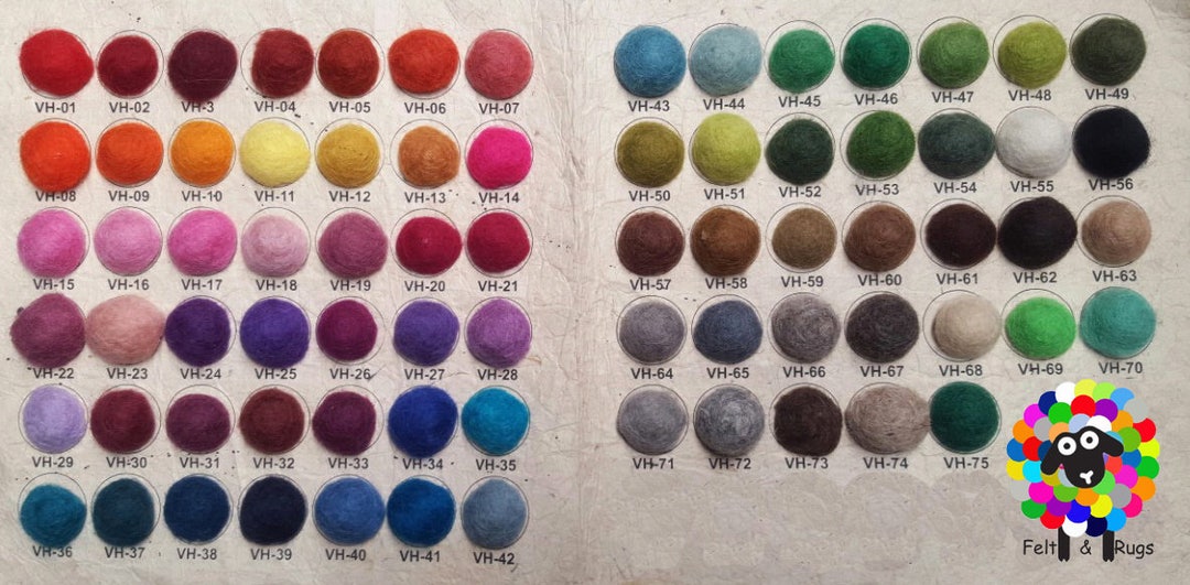 COLOR Chart (75 Different Shades of Color to Choose From..) - Etsy