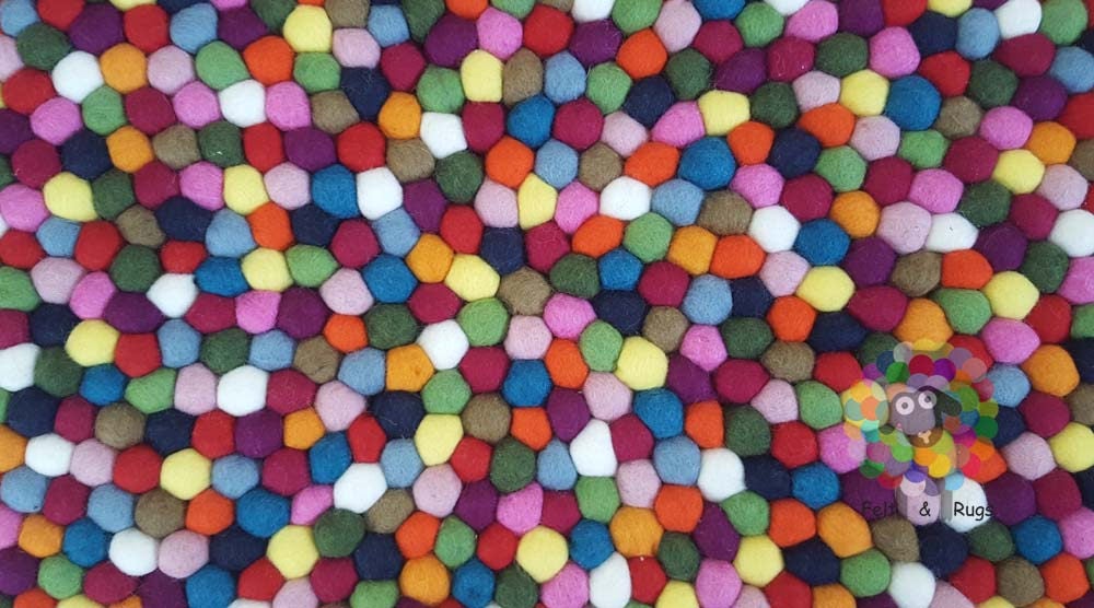 Felt Ball Rugs 20 Cm 250 Cm Multicolored 15 Colors free - Etsy
