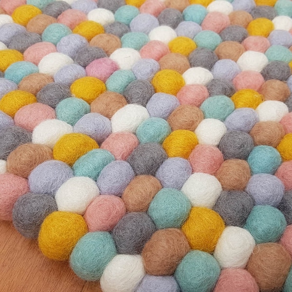 Felt Ball Rug - Etsy