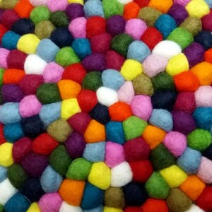 Round Felt Ball Chair Mat Set of 4 Pcs. Size 36 Cm Each. 100 % Wool - Etsy