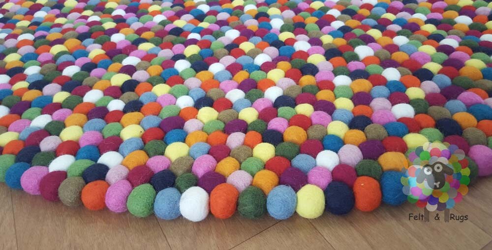 Felt Ball Rugs 20 Cm 250 Cm Multicolored 15 Colors free - Etsy