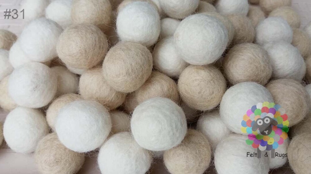 White Wool Felt Balls 2cm: DIY Craft Pom Poms - Etsy