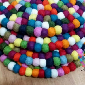 Round Felt Ball Chair Mat Set of 4 Pcs. Size 36 Cm Each. 100 % Wool - Etsy