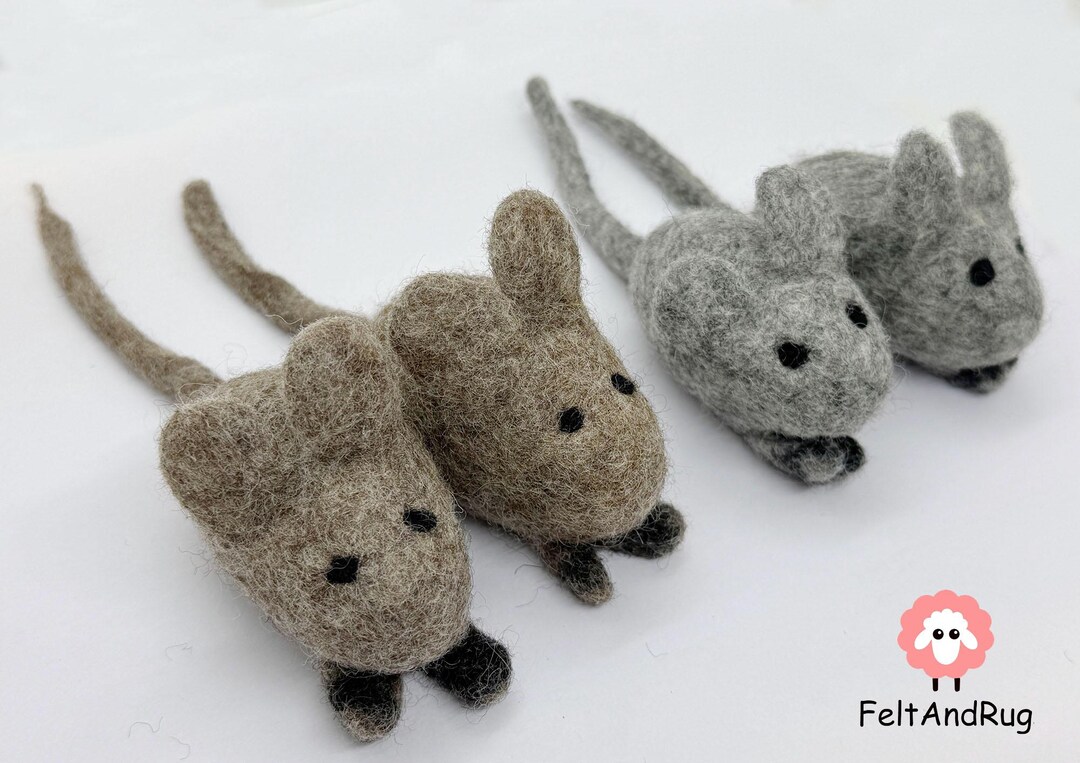 Handmade Felted Wool Mouse Cat Toy: Eco-friendly Kitten Toy - Etsy