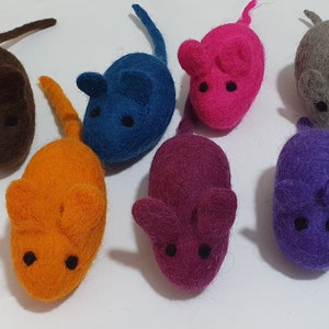 Felted Wool Mouse / Cat Toys / Mice Cat Toy. Handmade Wool Mouse Cat ...