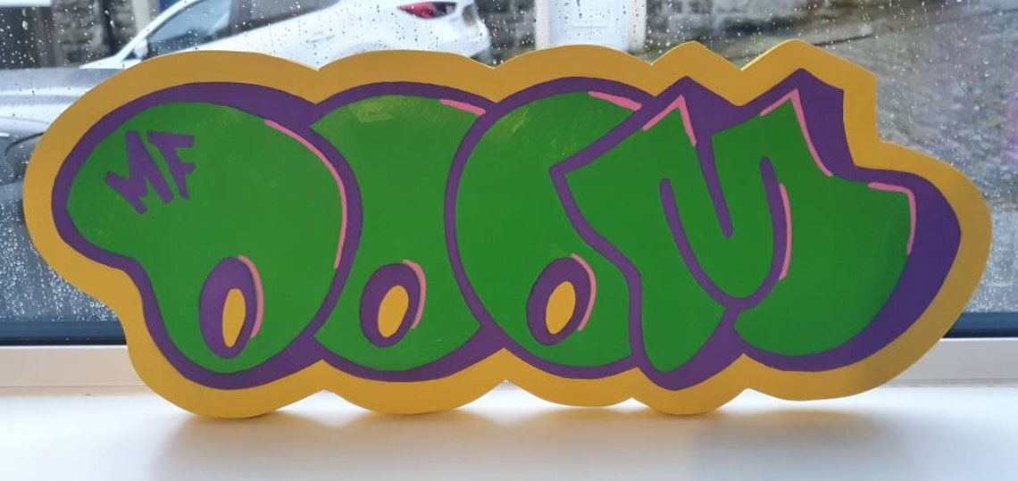 Mf Doom Graffiti throw up wood cut out | Etsy