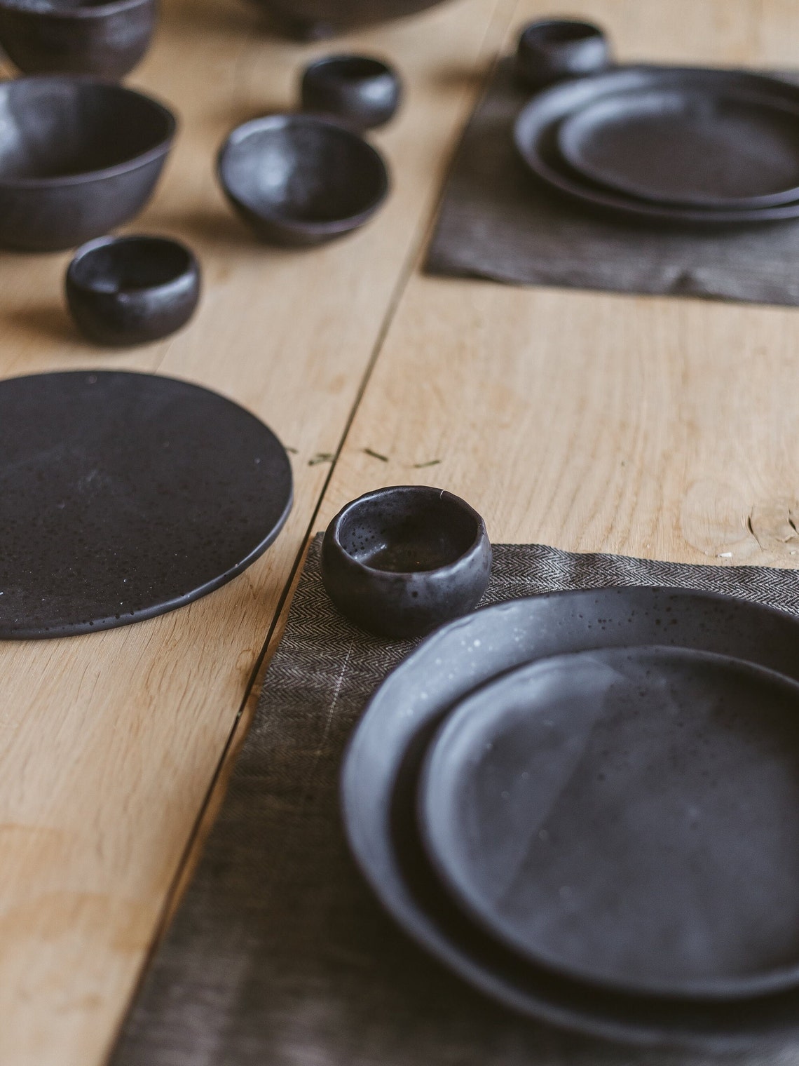 Irregular Dinner Plate and Cake Dish Set, Stoneware Lunch Dessert Salad ...