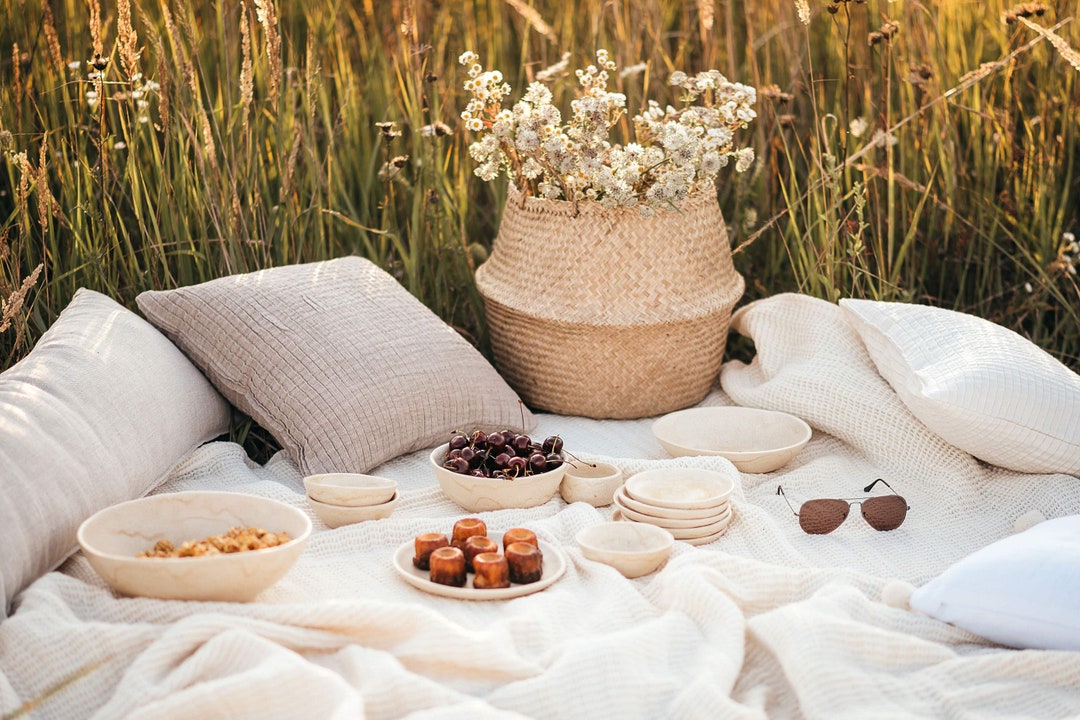 Dish Set for 4 People Reusable Picnic Tableware Stoneware - Etsy UK